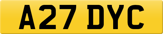 Payment Options for the number plate A27 DYC. Finance available