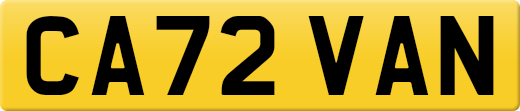 Payment Options for the number plate CA72 VAN. Finance available